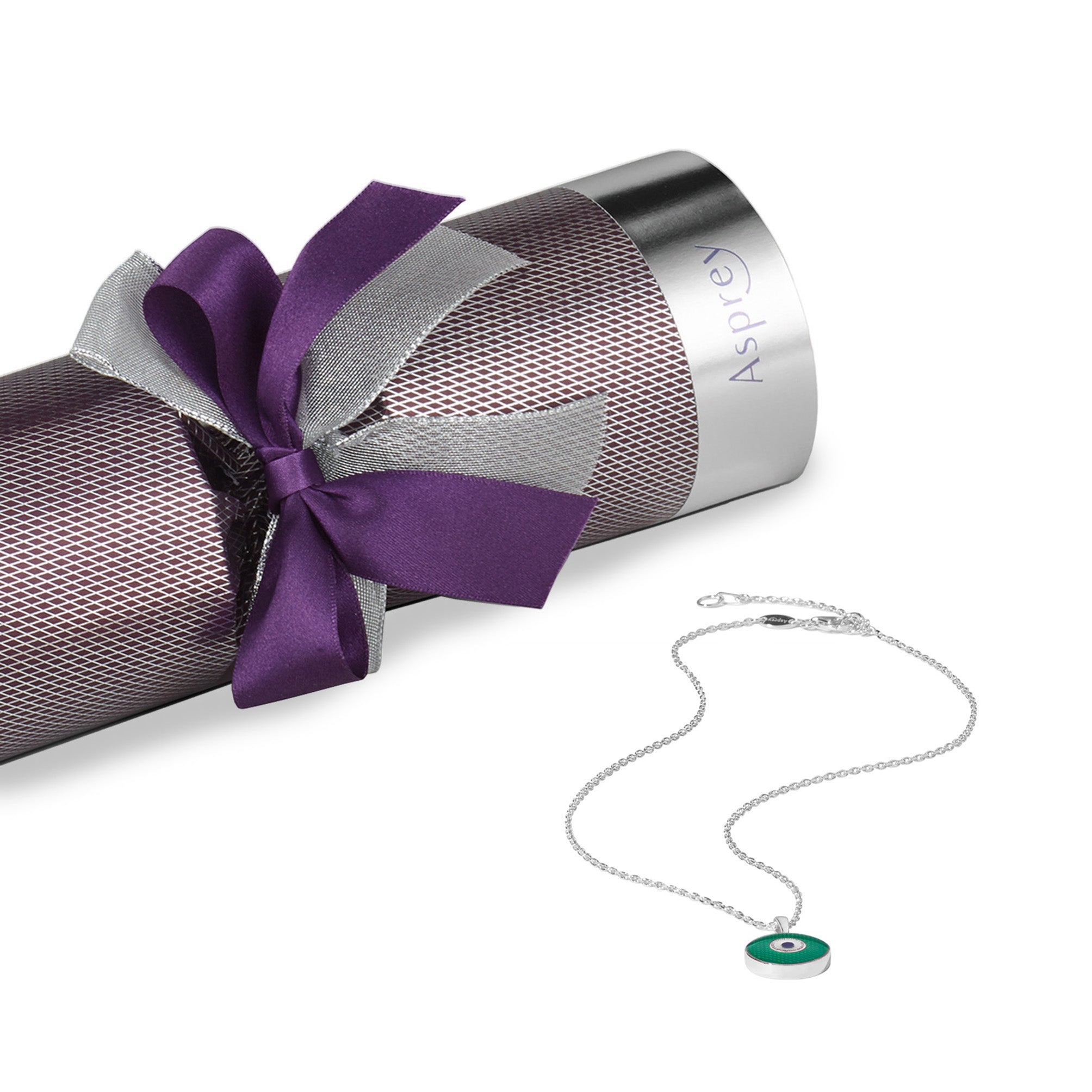 Christmas Cracker with Sterling Silver & Green Enameled 167 Button Pen ...